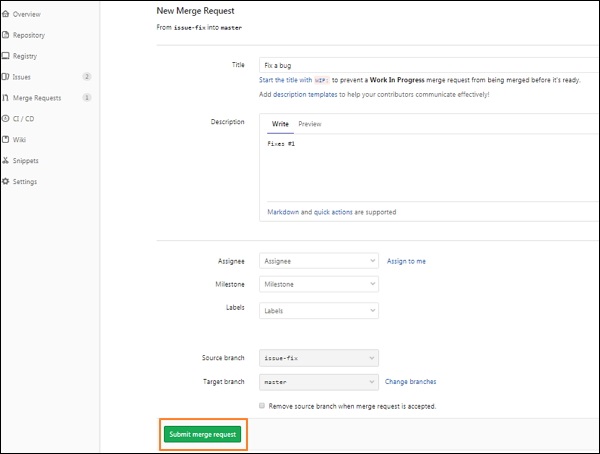 آموزش ادغام درخواست ها در گیت لب GitLab - آموزش Merge Requests در گیت لب